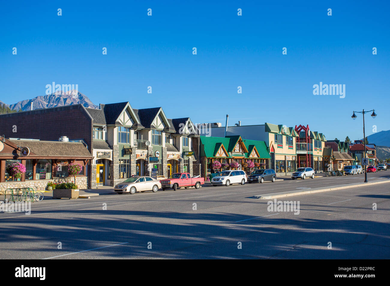 Town of Jasper in Alberta Canada Stock Photo - Alamy