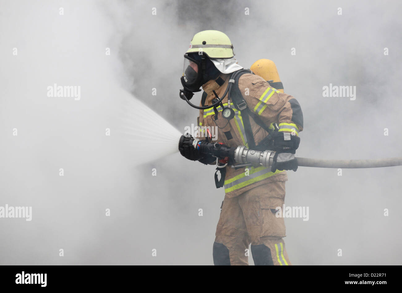 Berlin, Germany, firefighter at work Loesch Stock Photo - Alamy