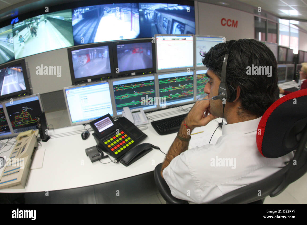 Barcelona, Spain, new control center for the underground network Stock ...