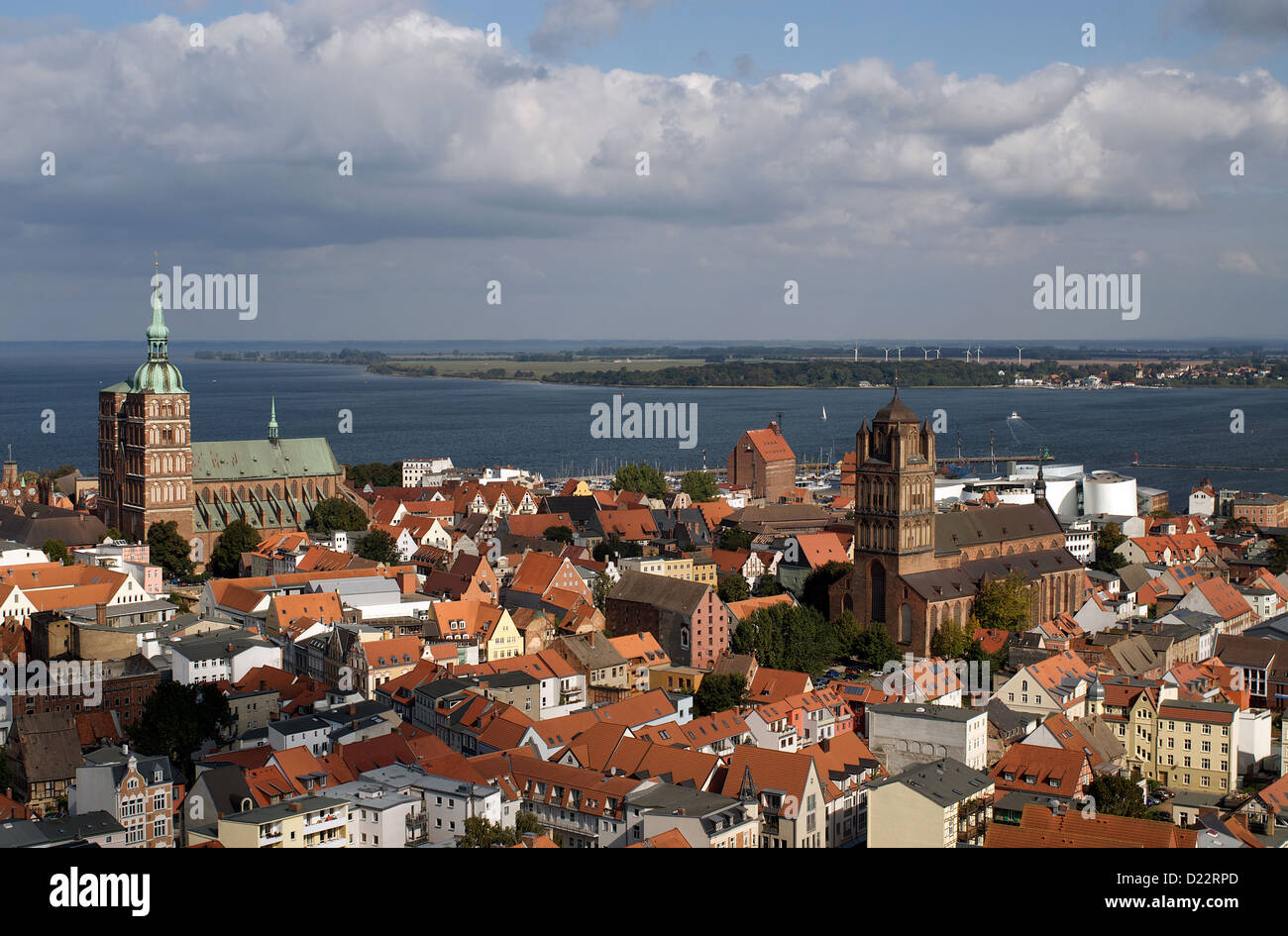 Stralsund, Germany, with the city Facts Strelasund Stock Photo - Alamy