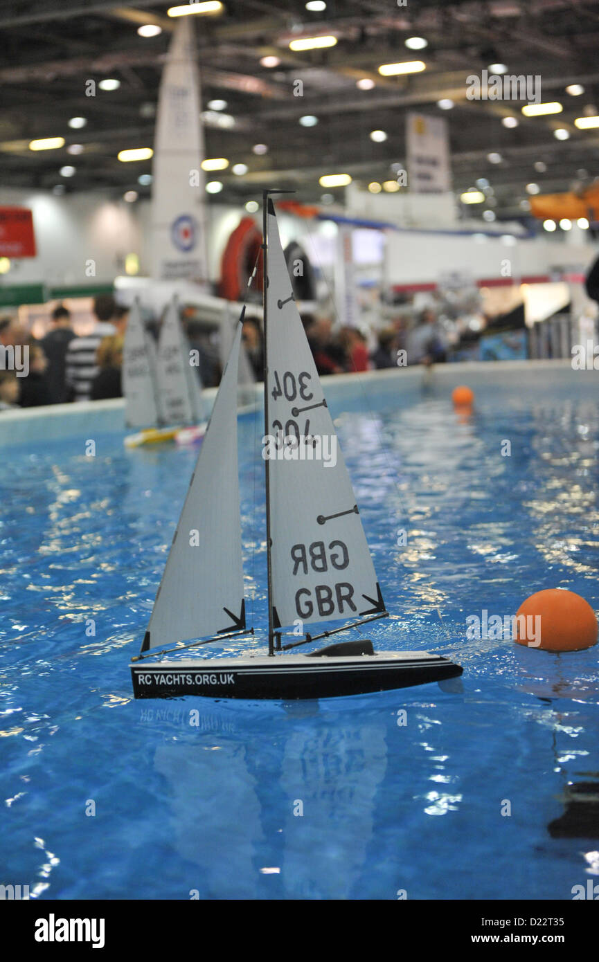 Excel, London, UK. 12th January 2013. Model yachts at the Boat Show ...