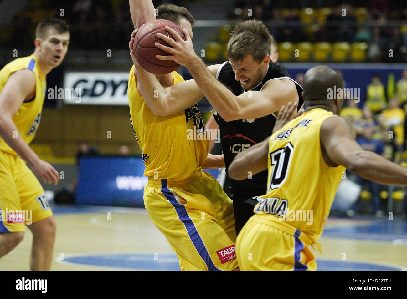 Gdynia, Poland 12th, January 2013 Polish basketball extraleague (TBL ...
