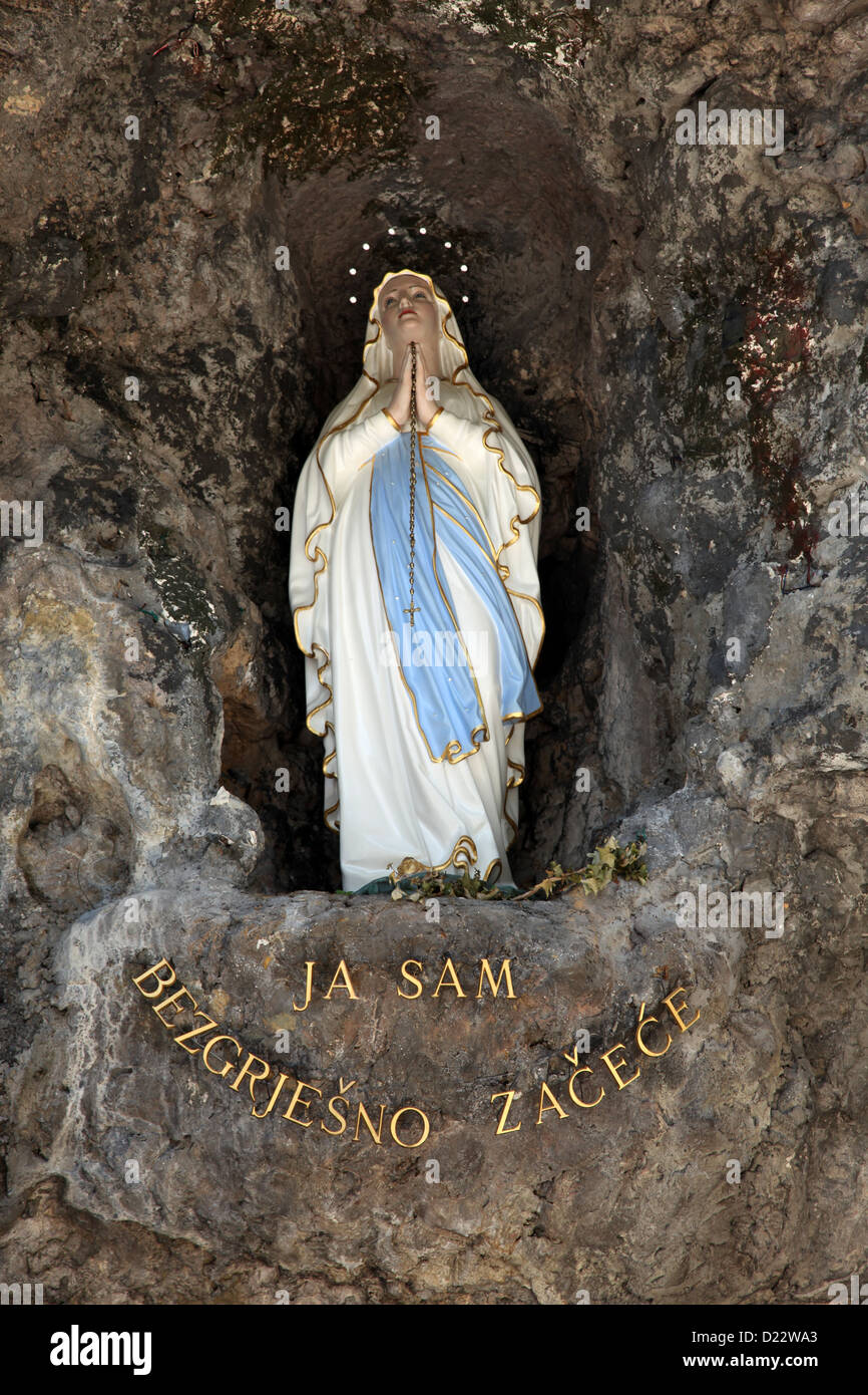 The statue of Our Lady of Lourdes in Croatian shrine Vepric Stock Photo ...