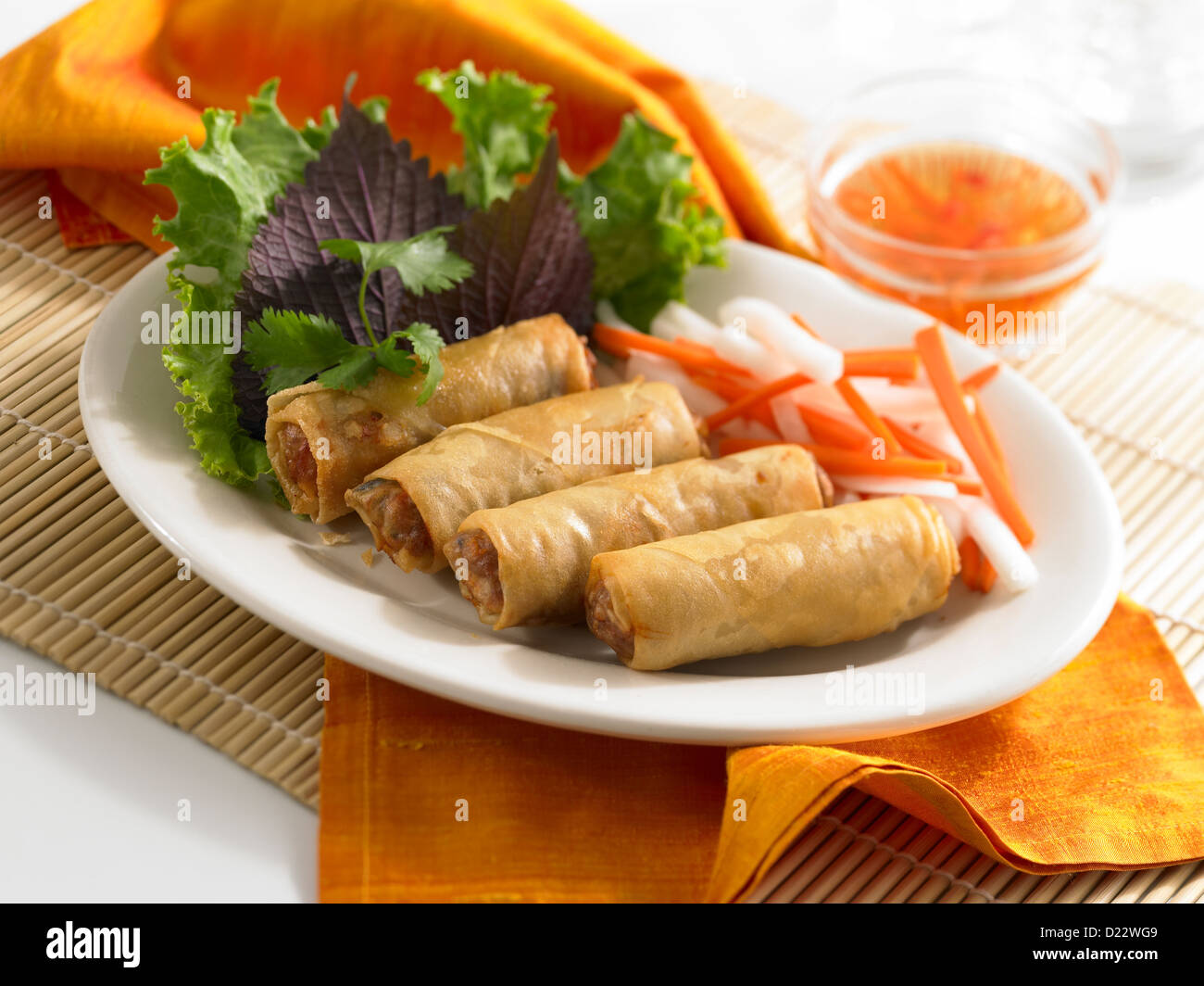 Vietnamese egg rolls Stock Photo - Alamy