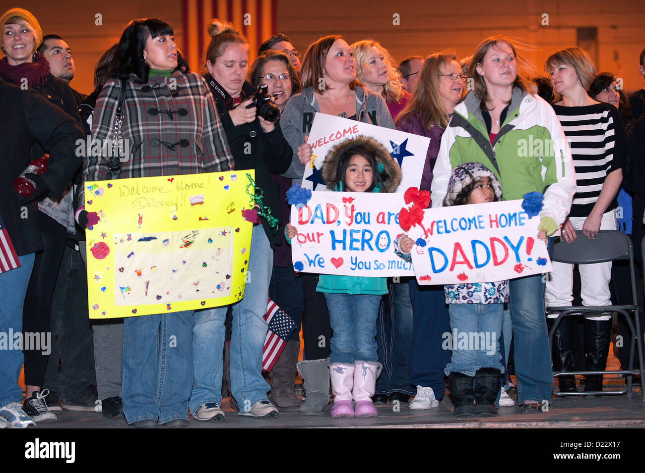 Family and Friends of deployed Colorado Air National Guard members wait ...