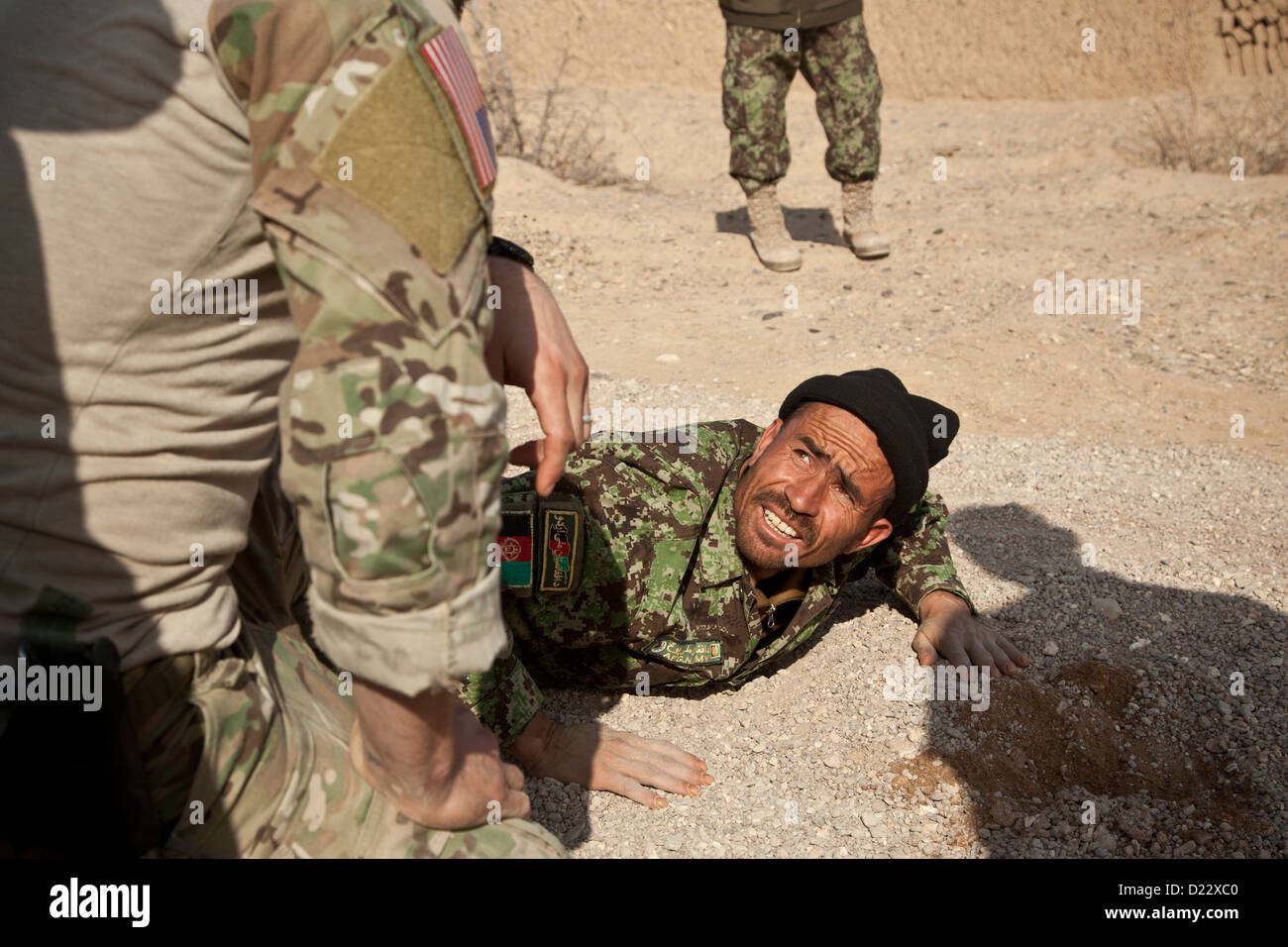 An Afghan National Army soldier discusses counter-improvised explosive ...