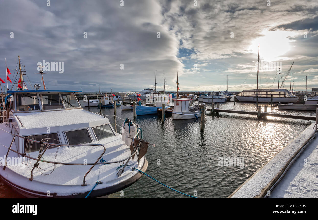 Lundeborg harbor in Denmark Stock Photo - Alamy
