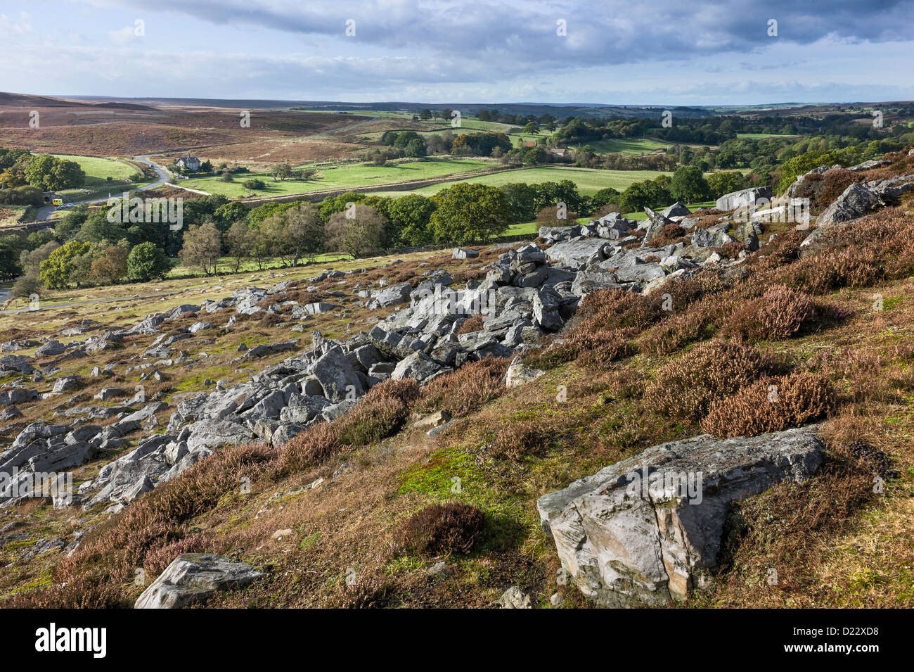 Jurassic rocks in the North York Moors near the small village of ...