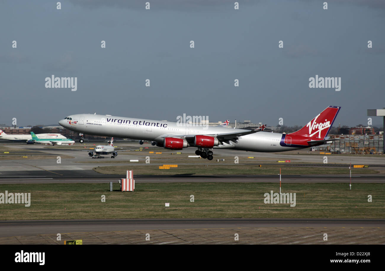 Virgin Atlantic Airbus A430-600, "Miss Behavin'" Landing at London ...