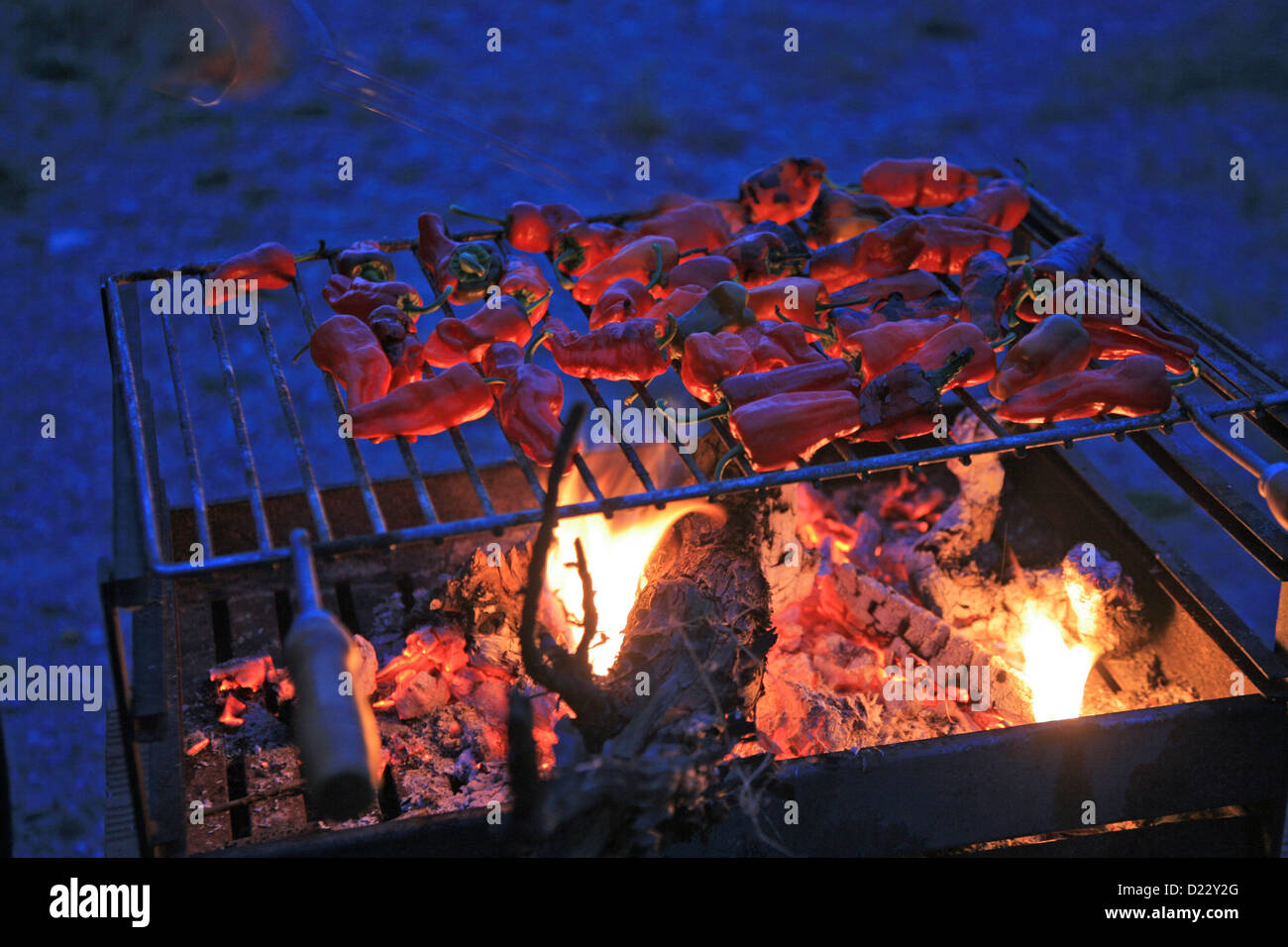 Red roasted peppers, Spanish mediterranean food Stock Photo - Alamy