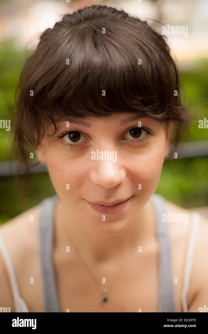 Face shot of European woman Stock Photo - Alamy