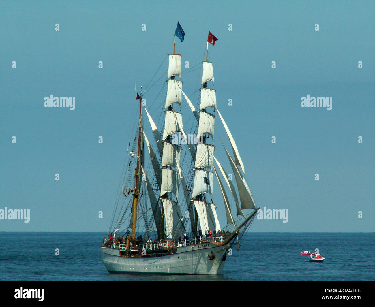 The Europa is a classic clipper ship known for its elegant design and ...