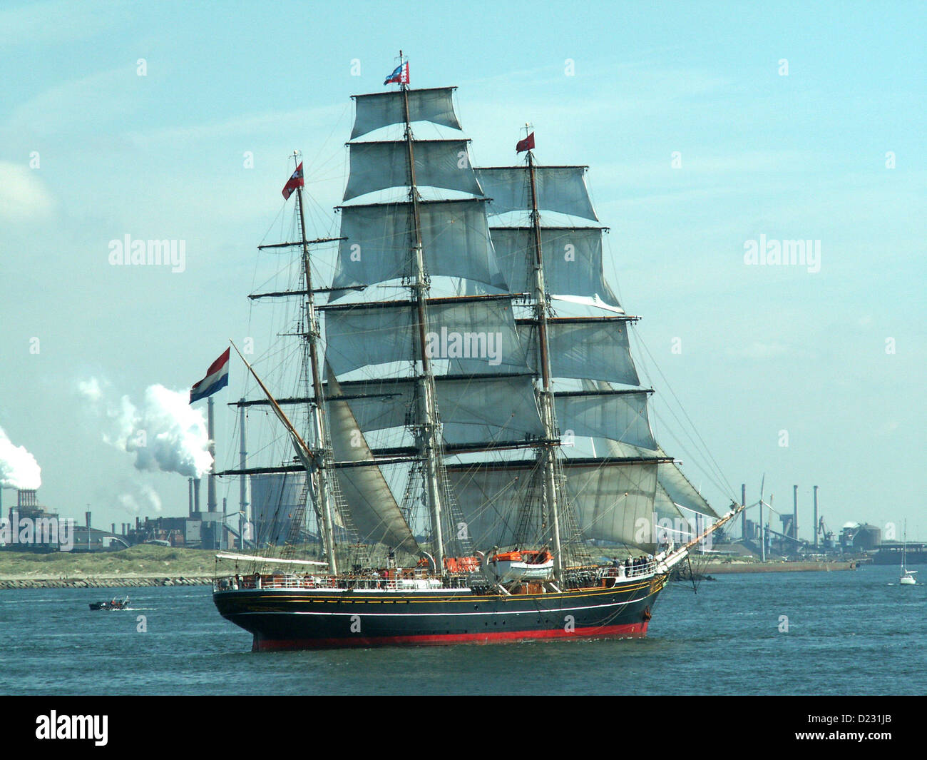 The Stad Amsterdam is a historic tall ship, a clipper vessel known for ...