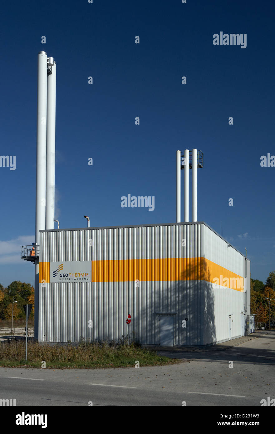 Unterhaching, Germany, building the geothermal power plant Unterhaching ...