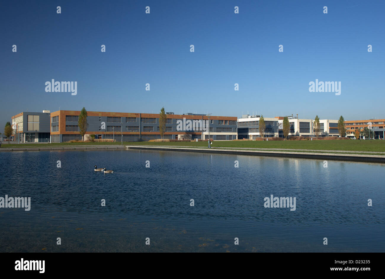 Neubiberg, Germany, building on the Campeon terrain Stock Photo - Alamy