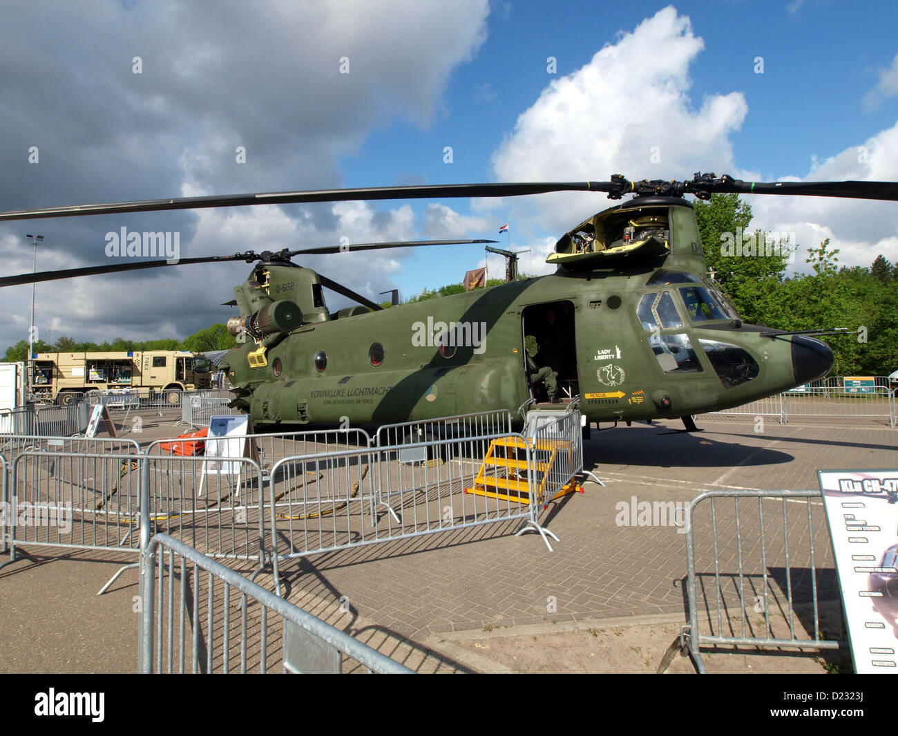 The Boeing CH-47D Chinook, featured at the Army Open Day in Oirschot ...