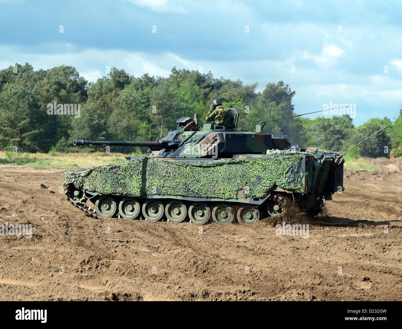The CV90 tank, displayed at the Army Open Day 2012 in Oirschot ...