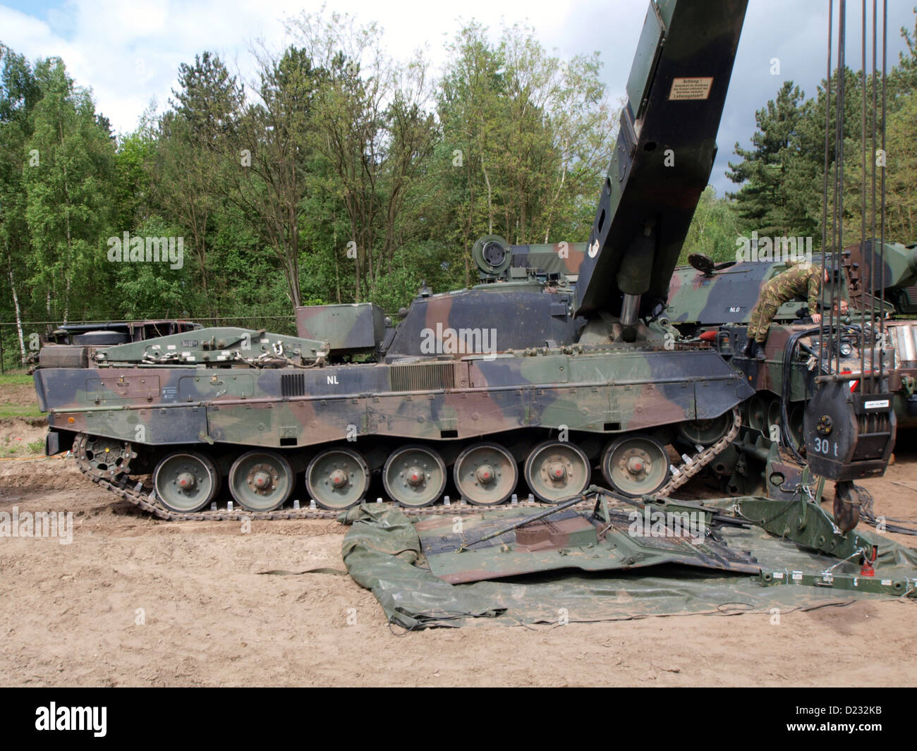 The Leopard 2 ARV tank was displayed at the Army Open Day 2012 in ...