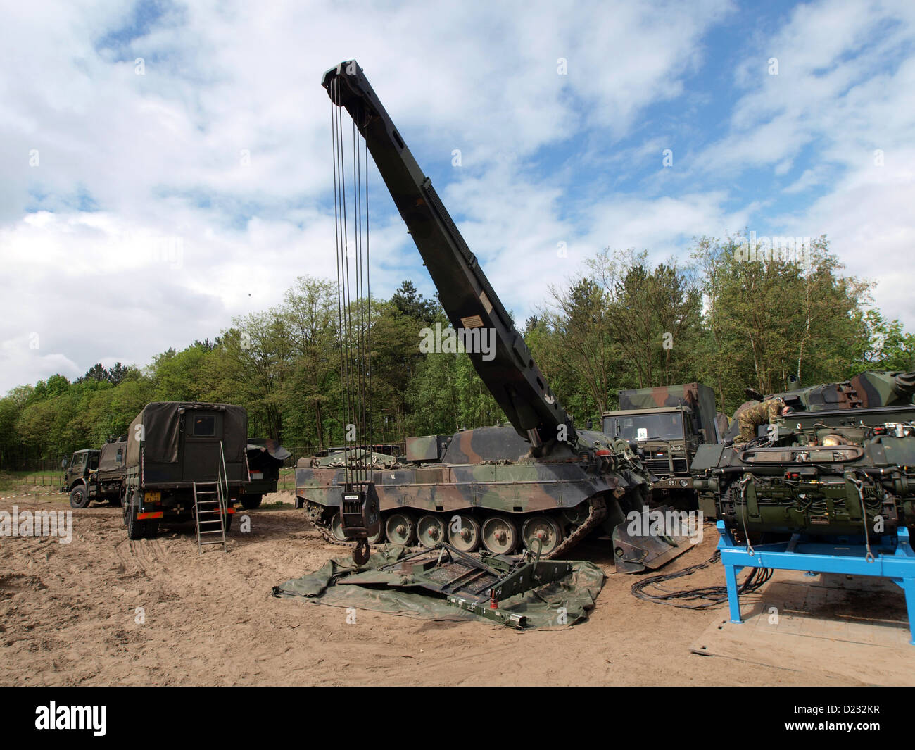The Leopard 2 ARV (Armoured Recovery Vehicle) tank, showcased at the ...