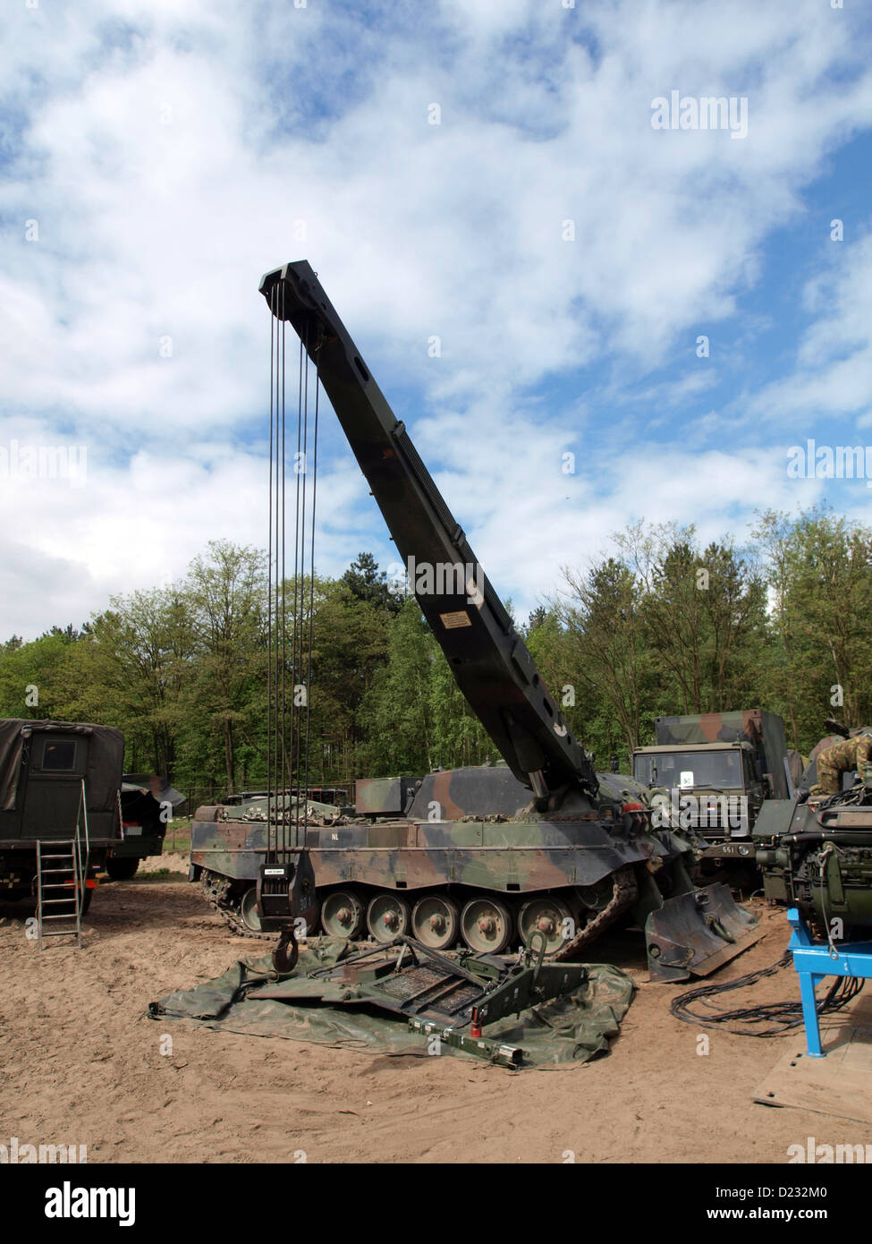 The Leopard 2 ARV tank, featured at the Army Open Day 2012 in Oirschot ...