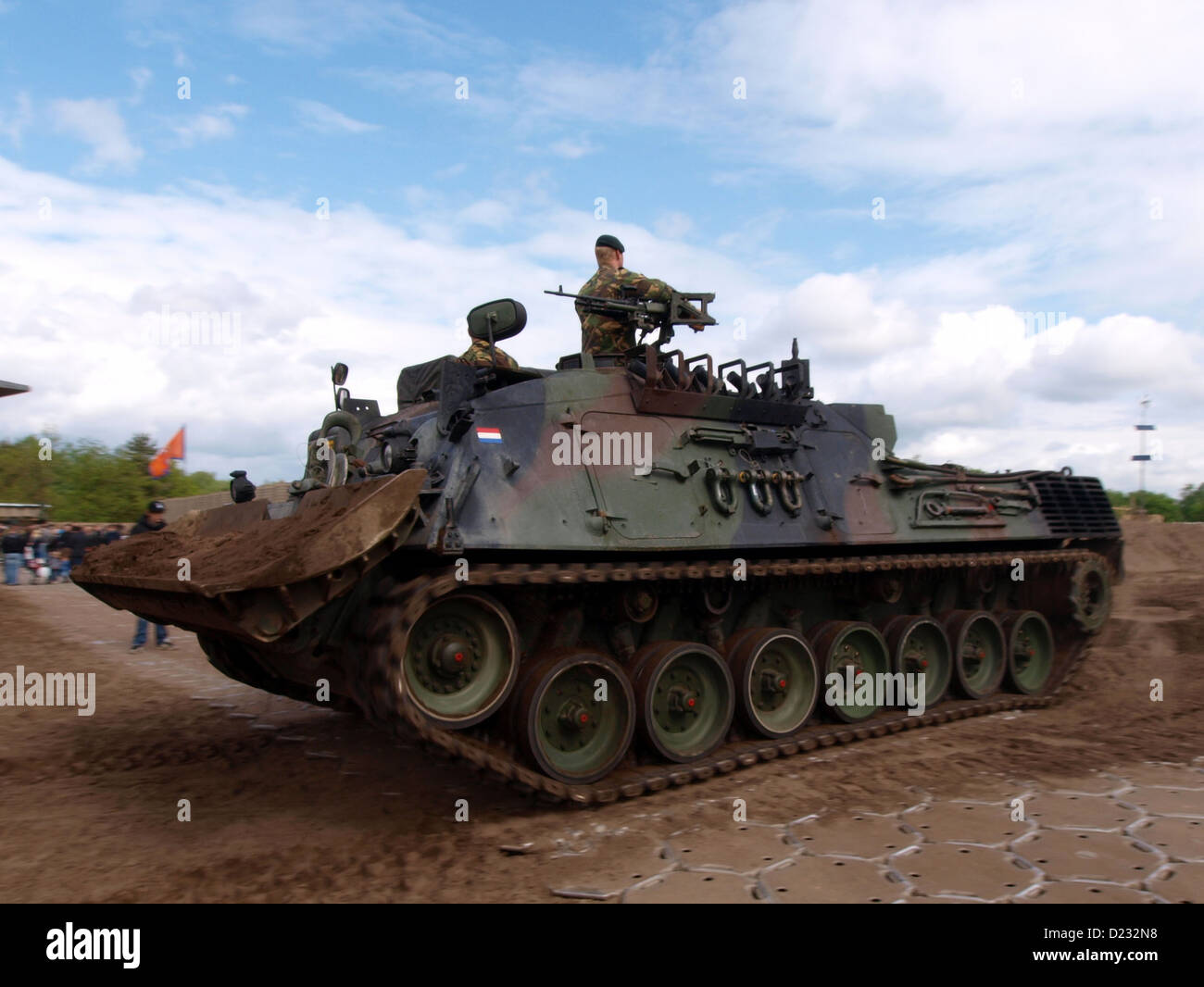 The Leopard 1 ARV (Armored Recovery Vehicle) tank, displayed during the ...