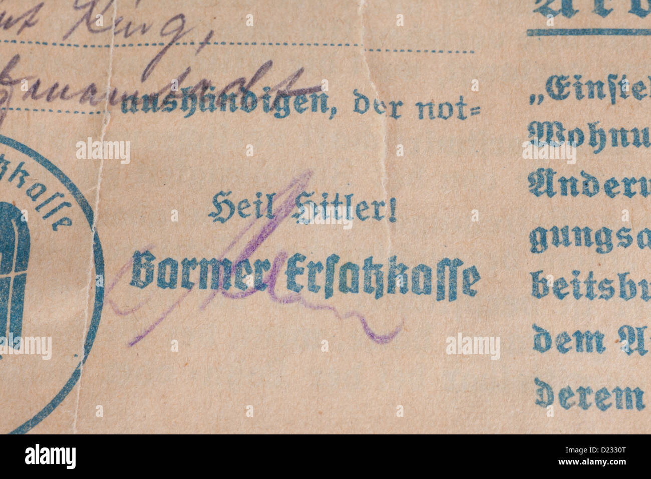 Berlin, Germany, former stamp of Barmer Berlin Stock Photo - Alamy