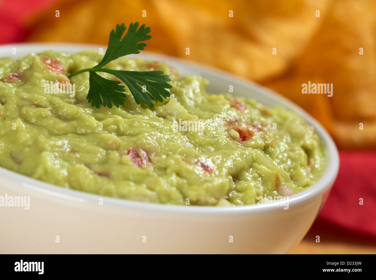 Fresh homemade guacamole, a Mexican sauce made of avocado, onion and ...