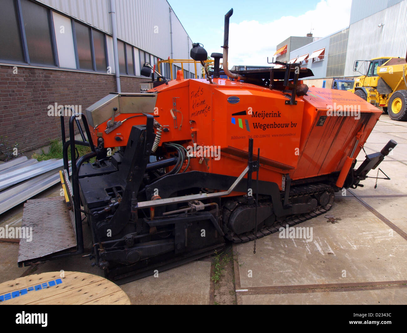 The small paver, owned by Meijerink, is a compact road construction ...
