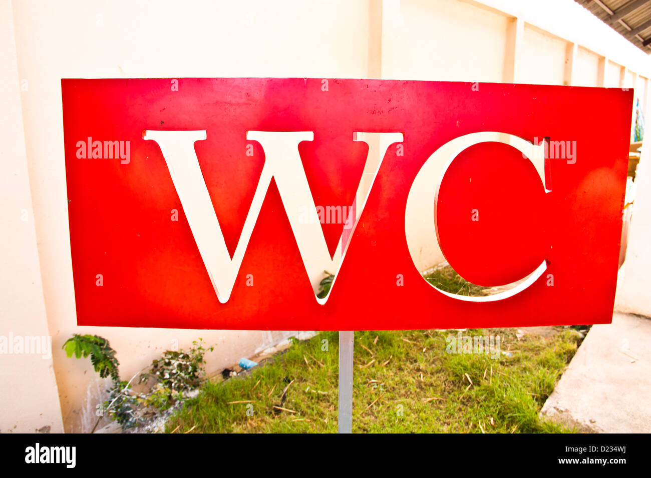 front of The bathroom. Written as WC Stock Photo - Alamy