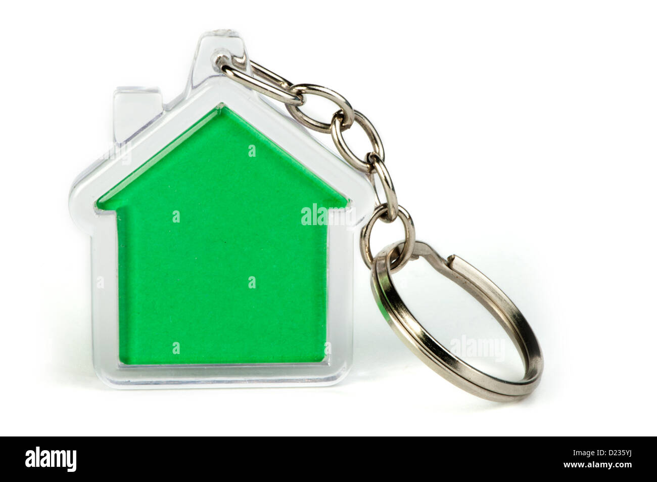 Keychain with figure of green house Stock Photo - Alamy