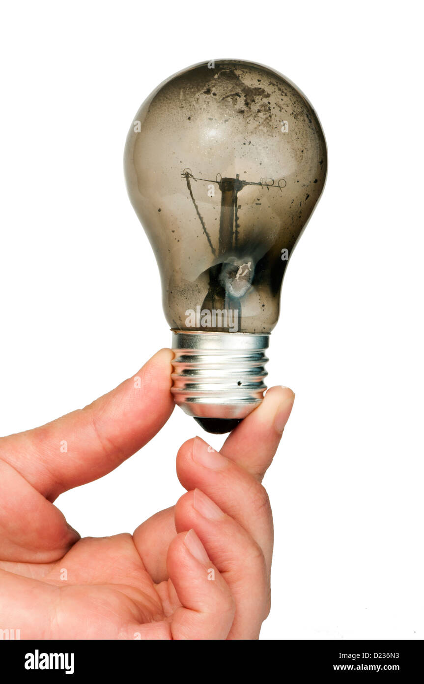 Old burned light bulb hi-res stock photography and images - Alamy