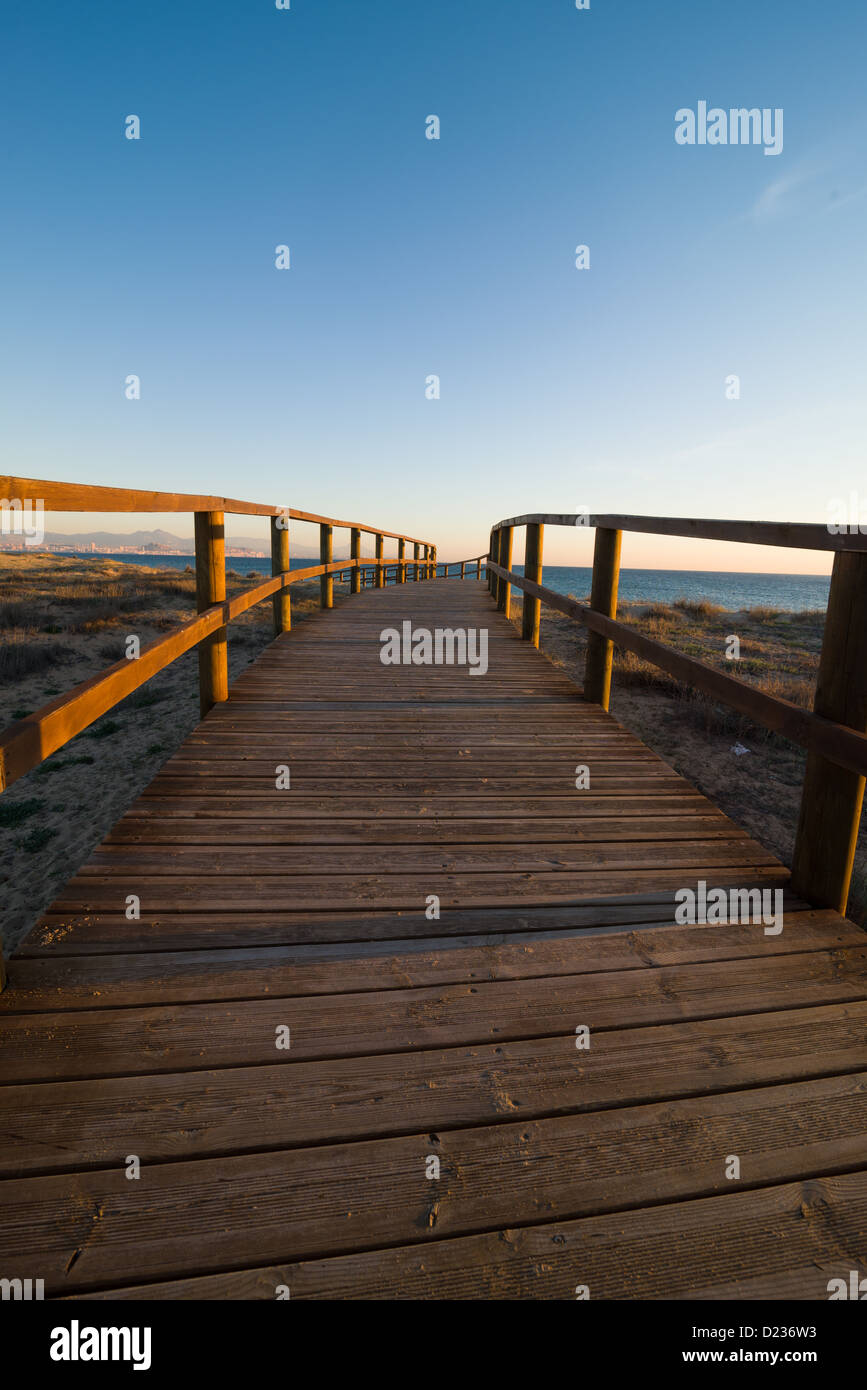 Footbridge in a protected coastal area Stock Photo - Alamy