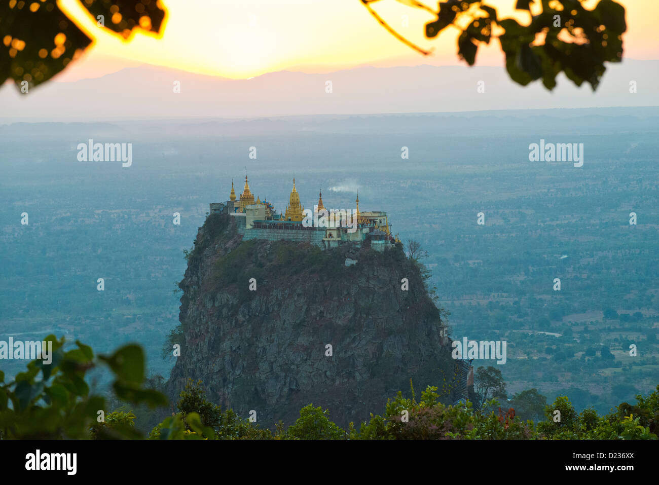 Mount Popa, an extinct volcano with a temple at its peak, bagan ...