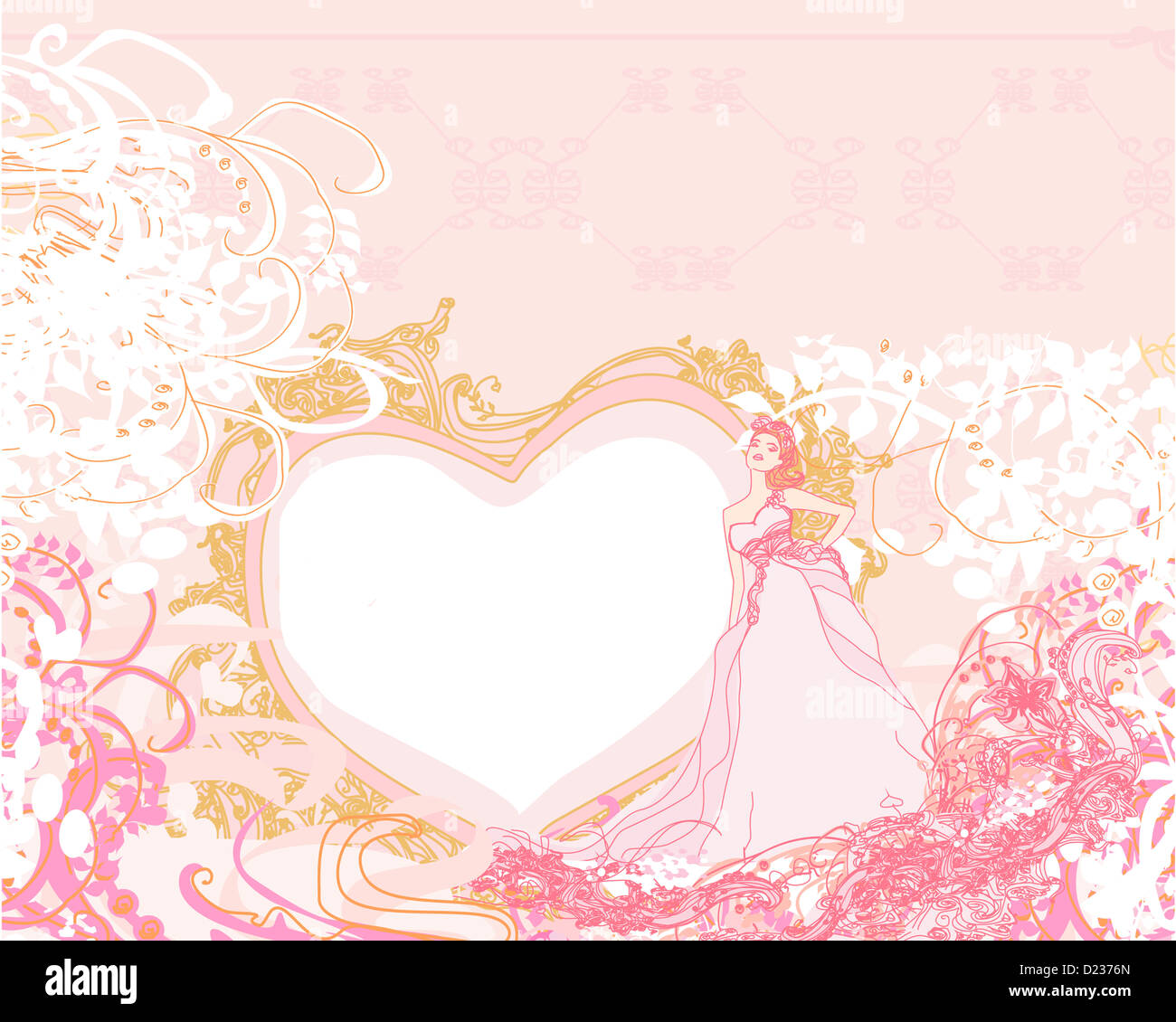 Beautiful bride card Stock Photo - Alamy