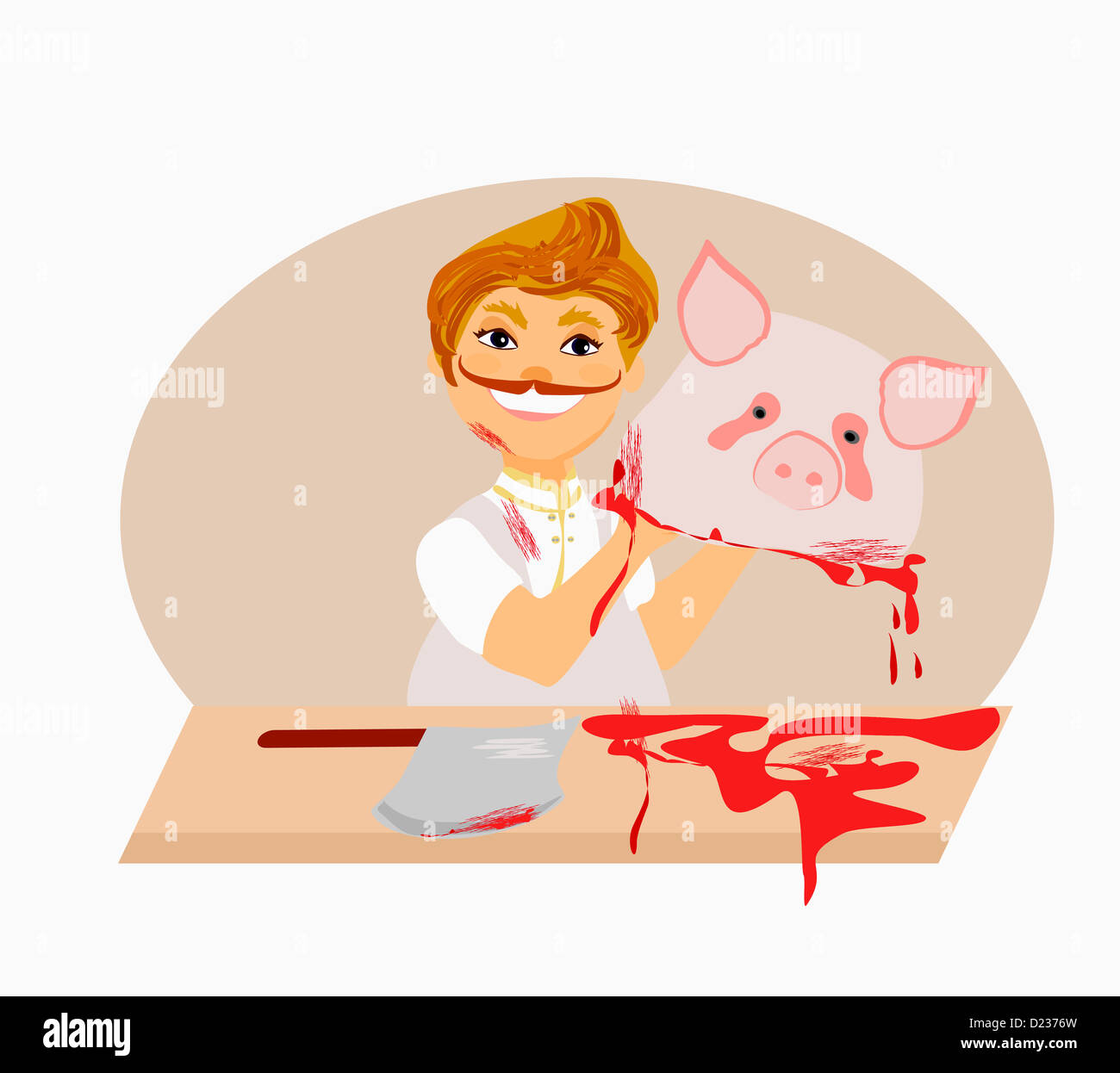 butcher - cartoon Stock Photo - Alamy