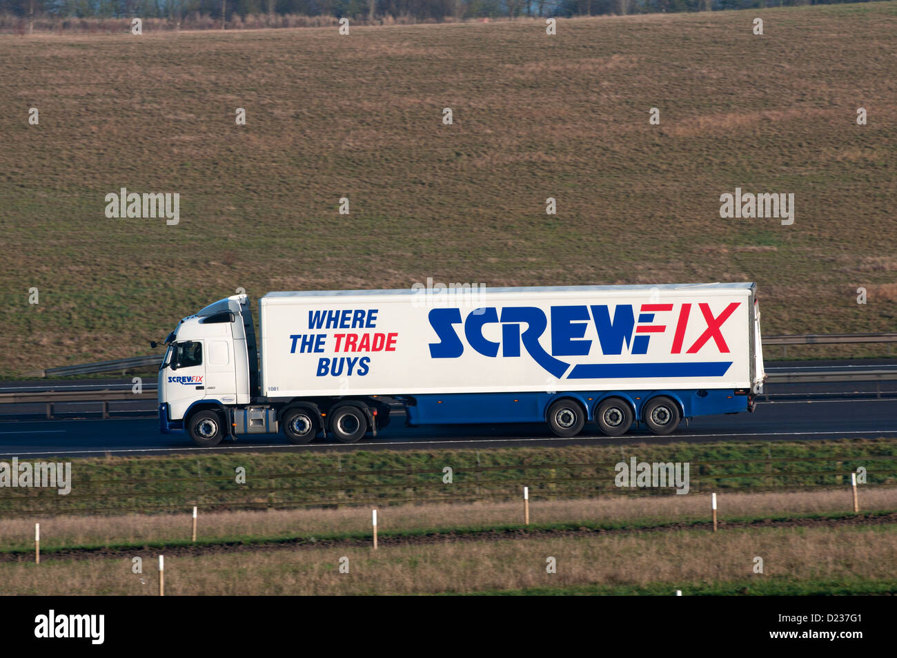 Screwfix lorry on m40 motorway hi-res stock photography and images - Alamy
