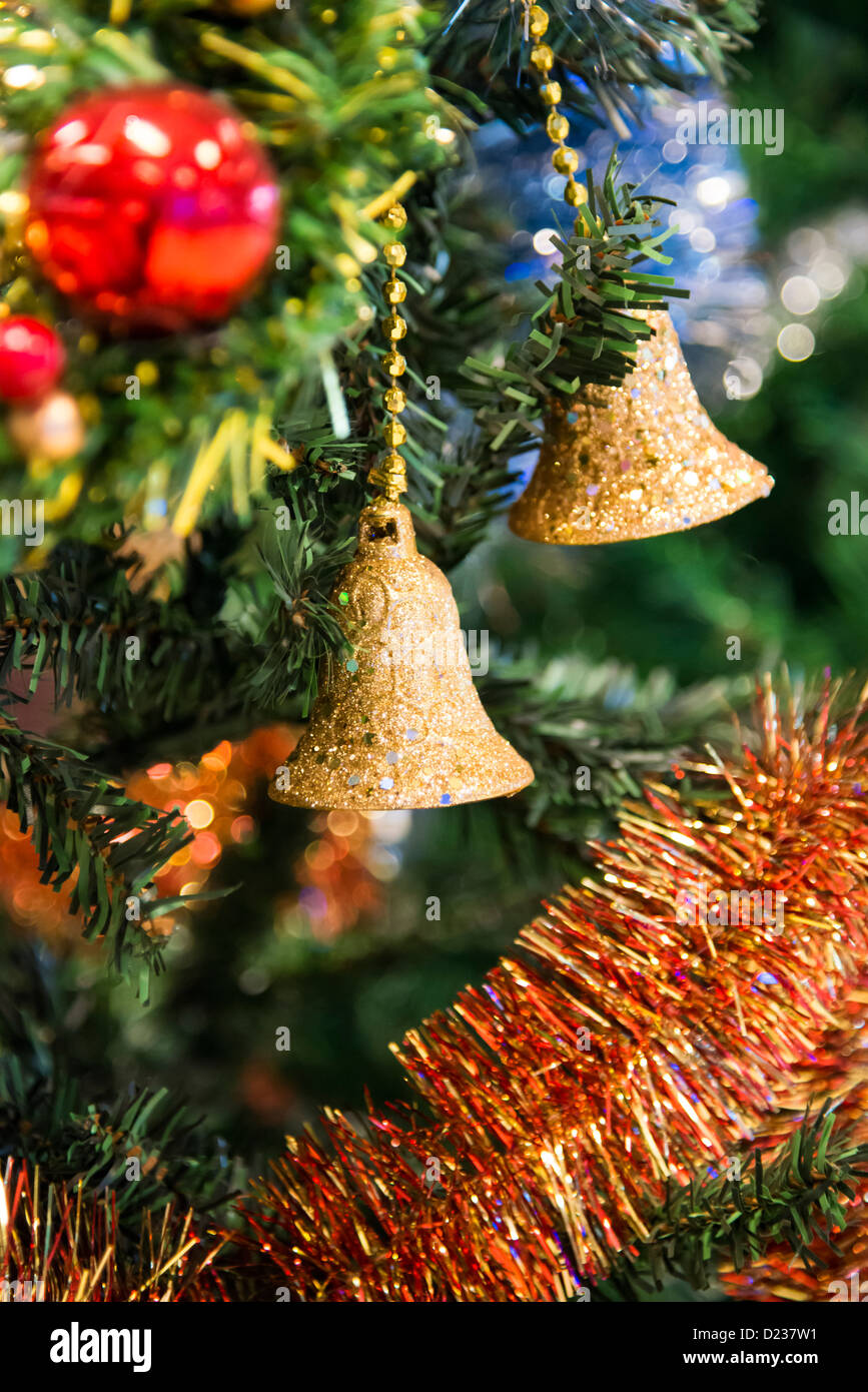 Close-up of Christmas tree decoration Stock Photo - Alamy