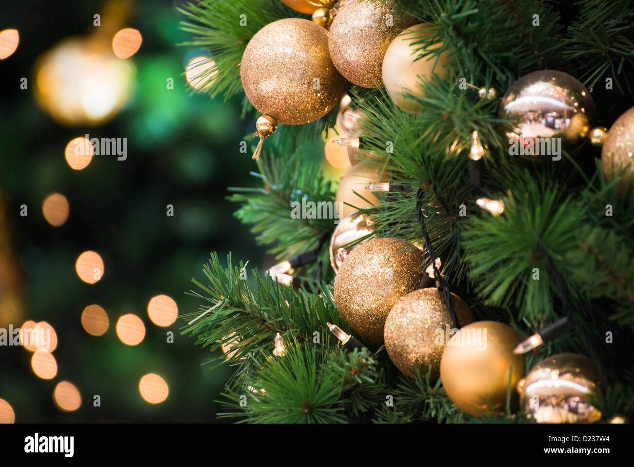 Close-up of Christmas tree decoration Stock Photo - Alamy