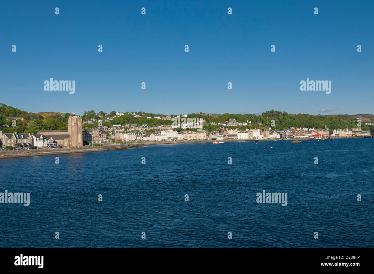 From Calmac car ferry approaching Oban Ob Oban Bay Argyll & Bute ...