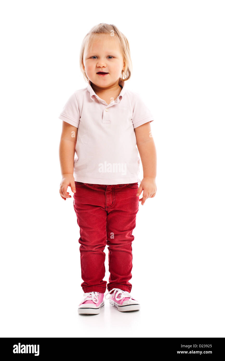 the happy little child posing in studio Stock Photo - Alamy