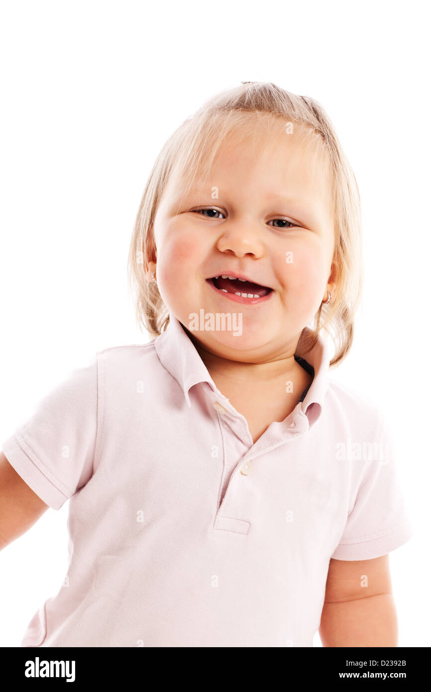 the happy little child posing in studio Stock Photo - Alamy