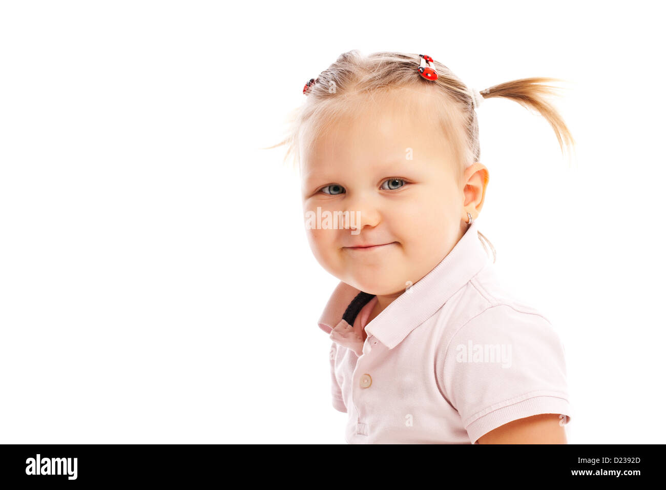 the happy little child posing in studio Stock Photo - Alamy