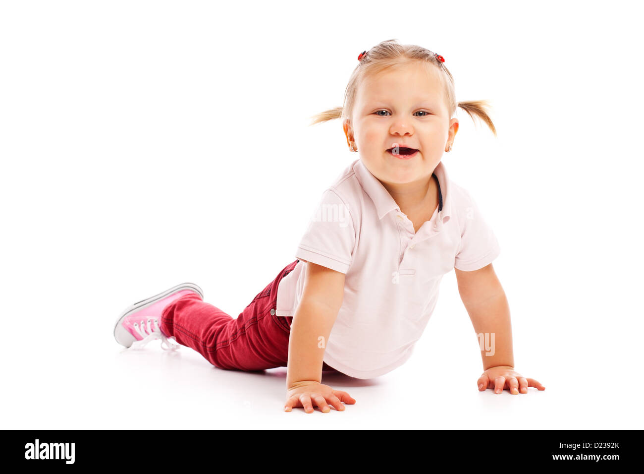 the happy little child posing in studio Stock Photo - Alamy