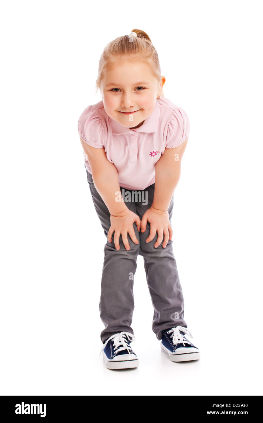the happy little child posing in studio Stock Photo - Alamy