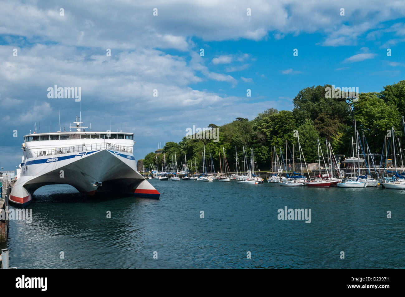 Condor Ferries 'Condor 10' Weymouth Harbour Dorset England Stock Photo ...