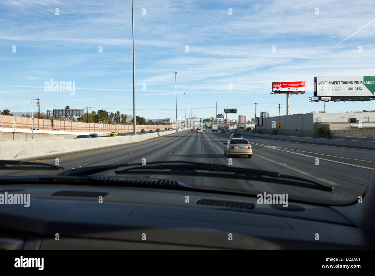 driving on interstate 15 north out of las vegas nevada usa Stock Photo ...
