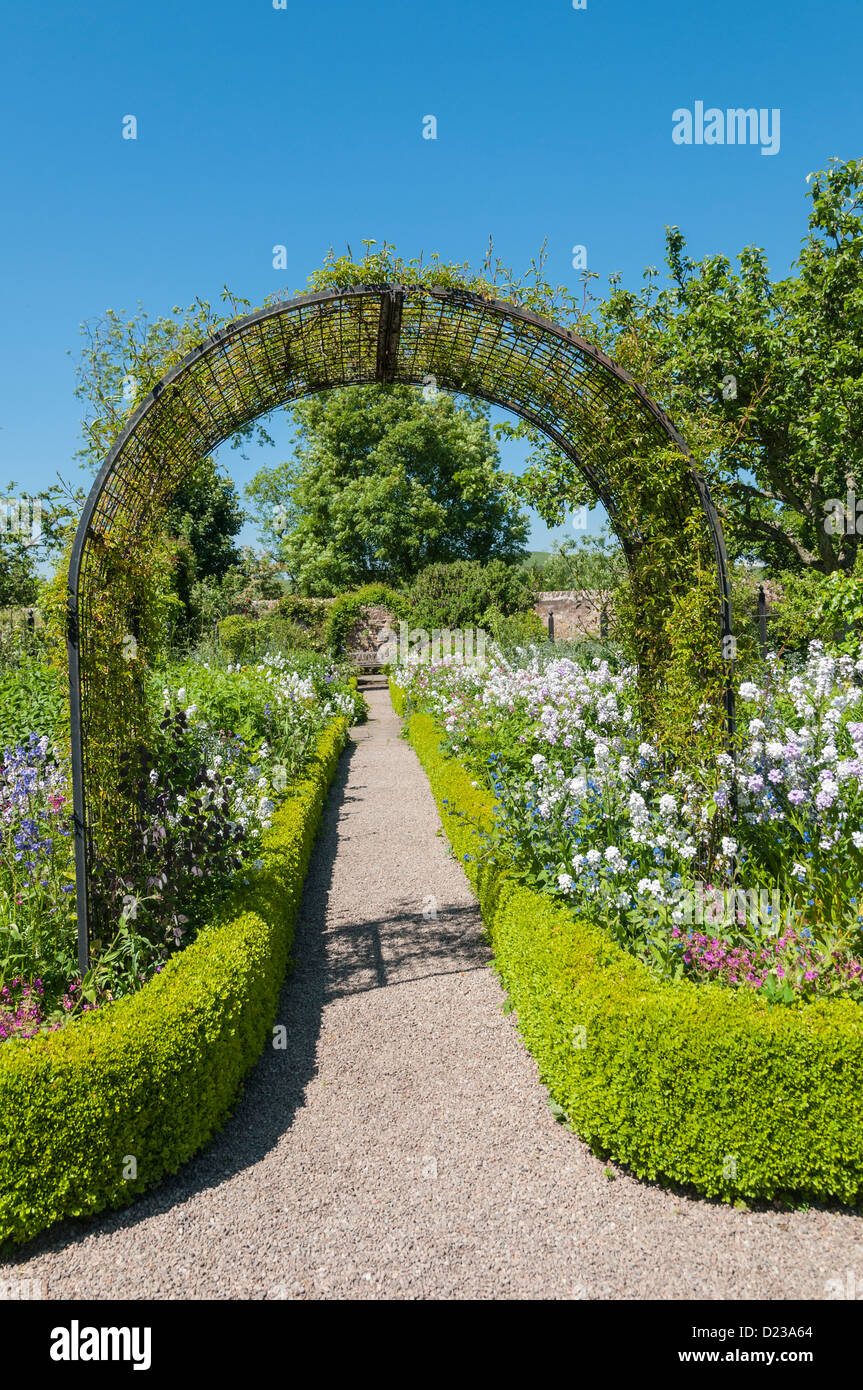 Archway in gardens Kellie Castle nr Anstruther Fife Scotland Stock ...
