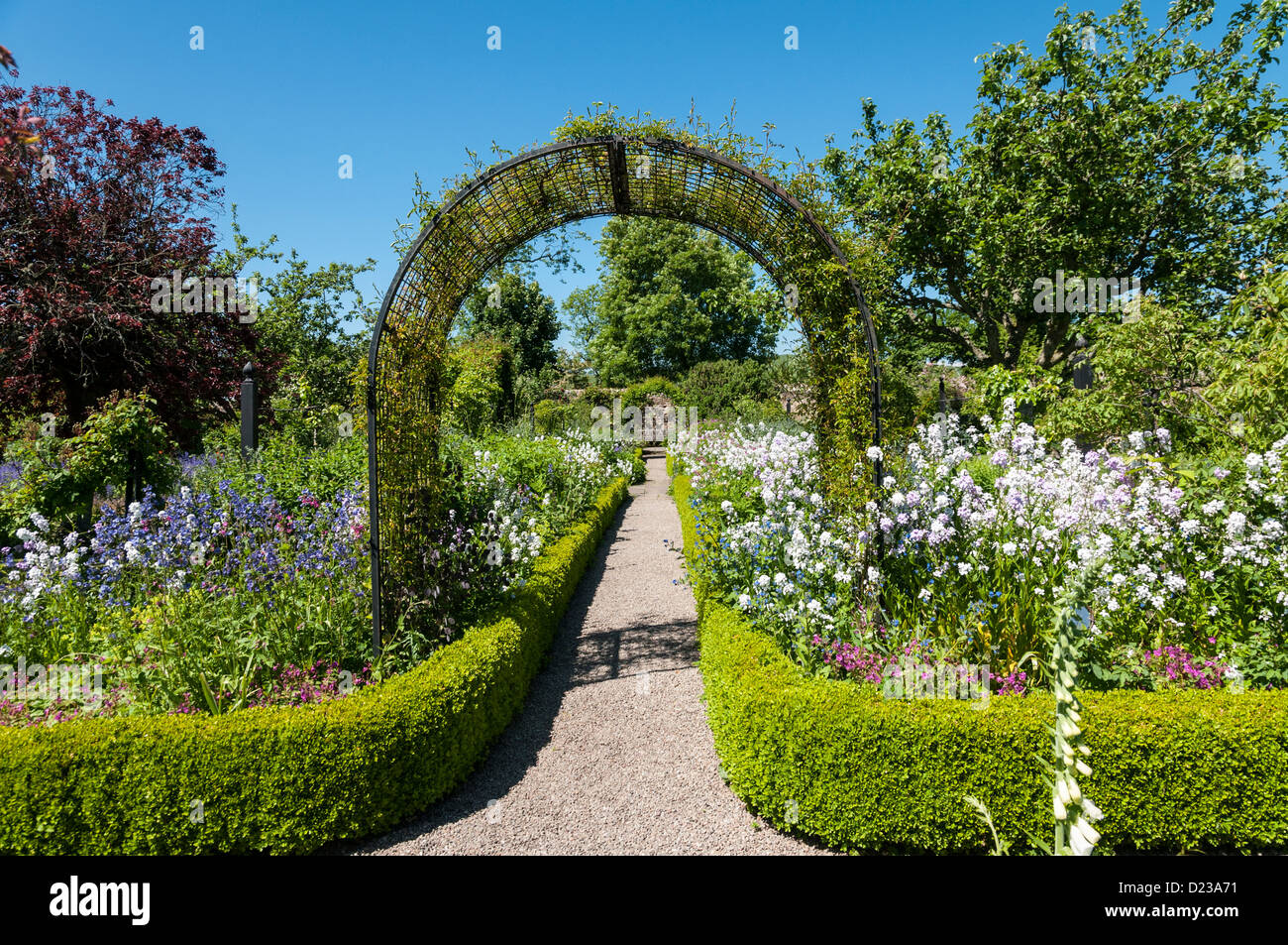 Archway in gardens Kellie Castle nr Anstruther Fife Scotland Stock ...