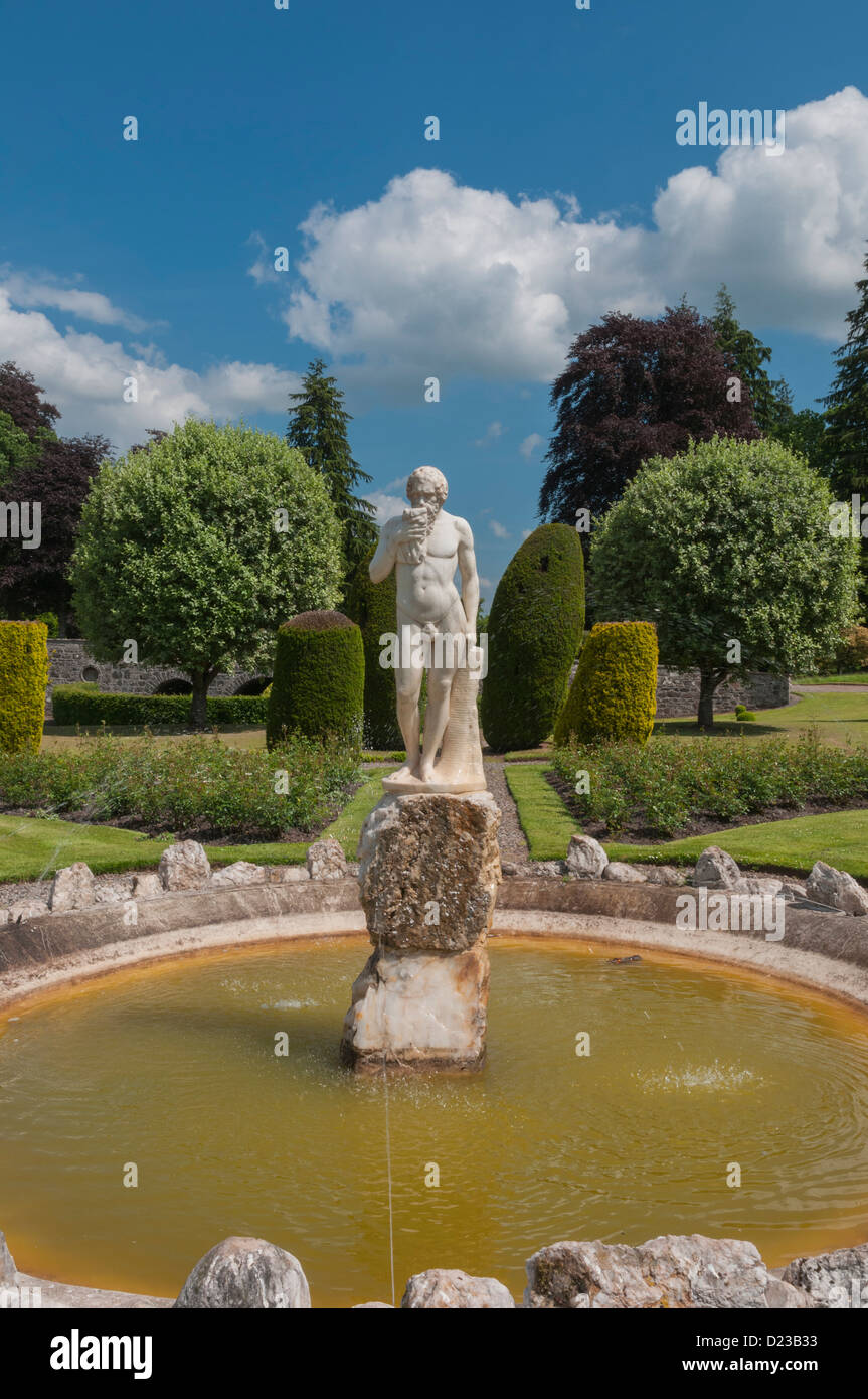 Fountain Drummond Castle Gardens Muthill Perth & Kinross Scotland Stock ...