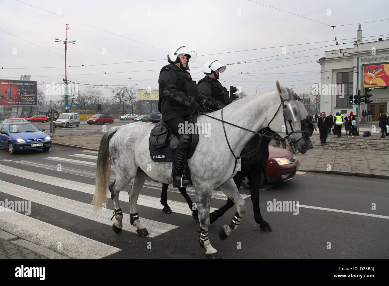 Poznan, Poland, police squadron of riot police Stock Photo - Alamy
